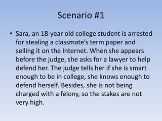 Bill of rights scenarios | PPTX