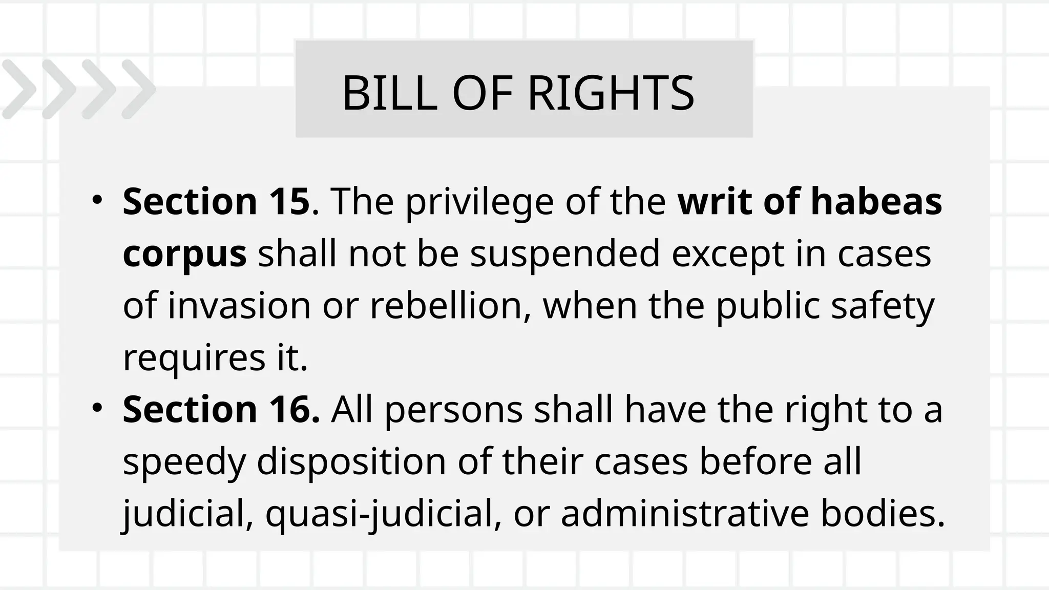 Bill of Rights (Section number 12-22) .pptx
