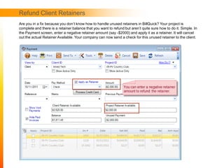 BillQuick Billing Tips and Tricks | PPTX