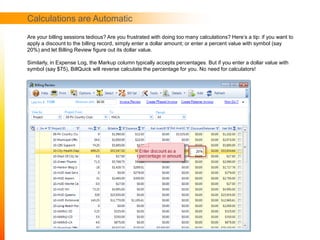 BillQuick Billing Tips and Tricks | PPT
