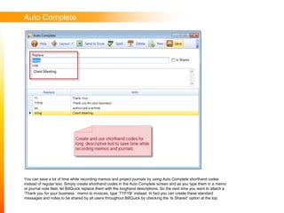 BillQuick Management Tips & Tricks | PPTX