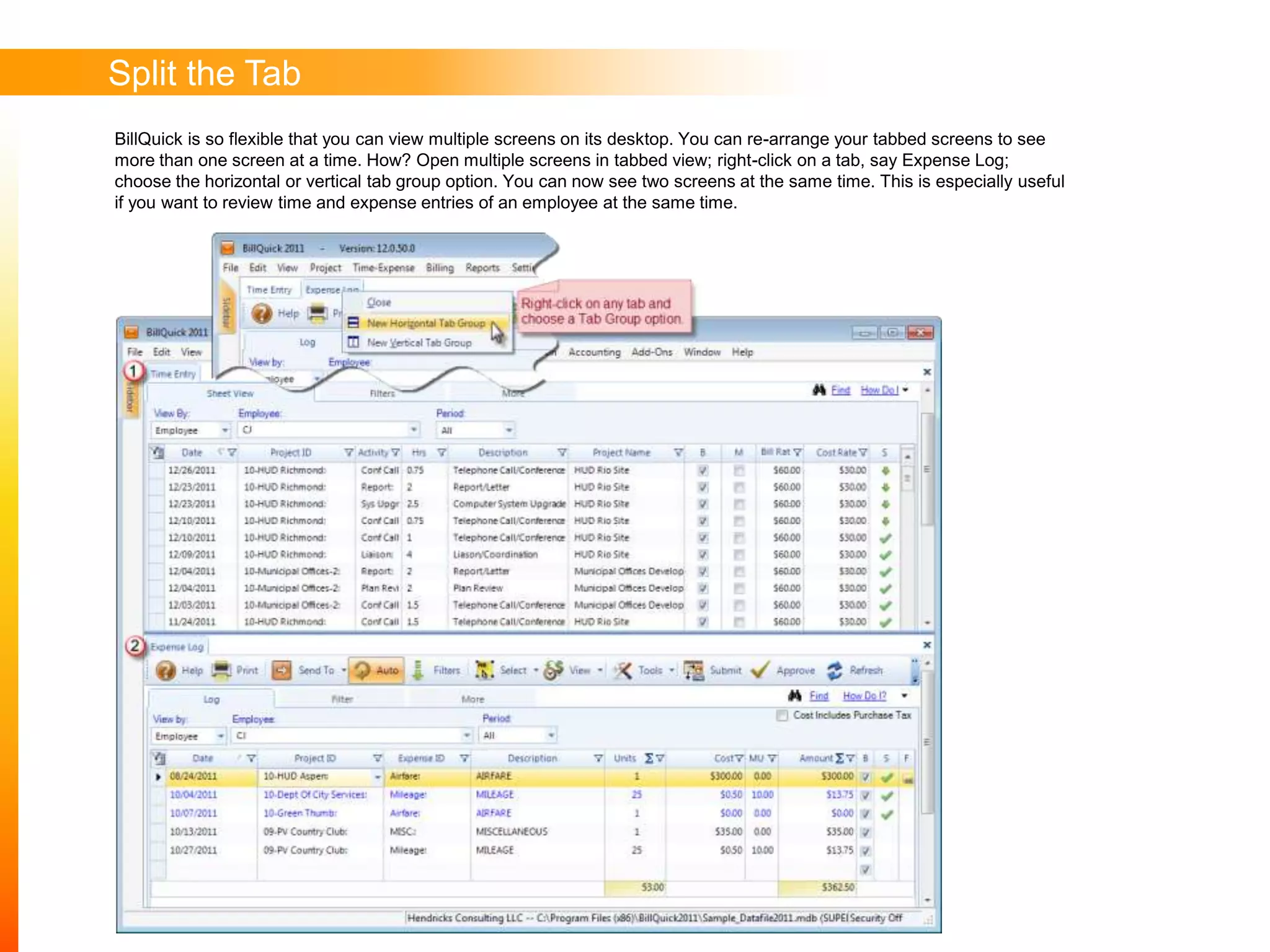 BillQuick User Interface Tips & Tricks | PPT