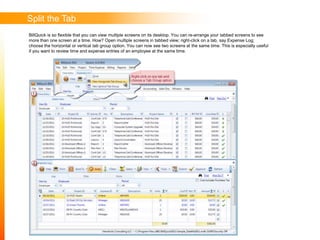 BillQuick User Interface Tips & Tricks | PPT
