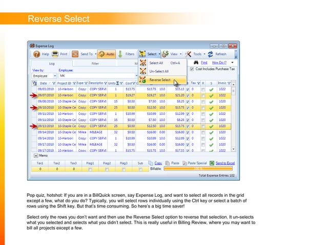 BillQuick User Interface Tips & Tricks | PPT