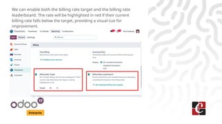 Bill Rate Target & Bill Rate Leaderboard in Odoo 17 Timesheet | PPTX