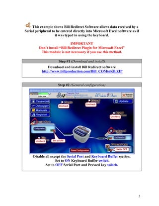 Your peripherals RS232 USB and Excel | PDF