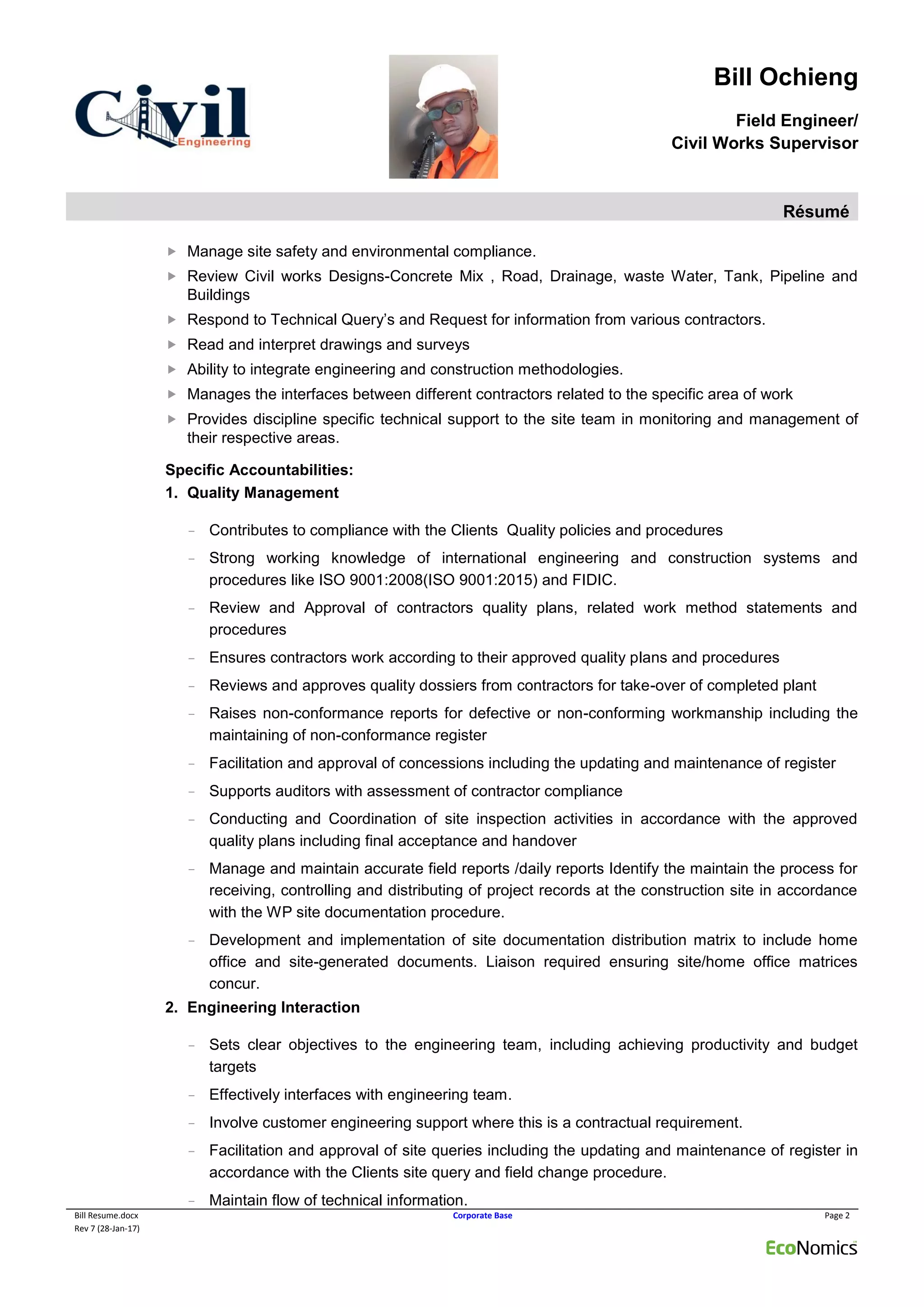 Bill resume | PDF