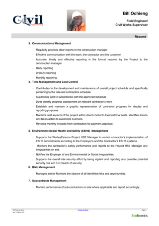 Bill resume | PDF