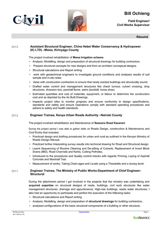 Bill resume | PDF