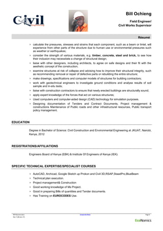 Bill resume | PDF