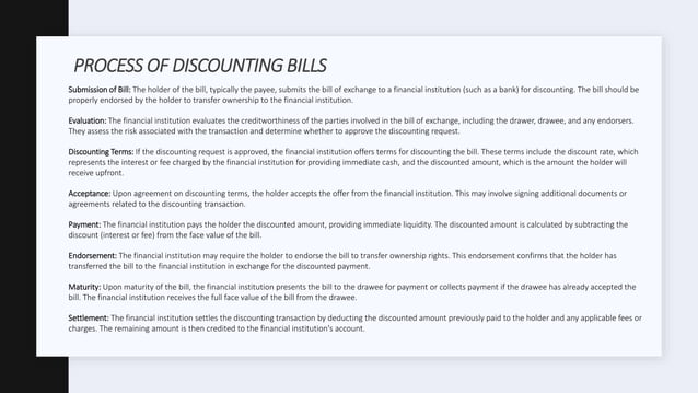 Bills of Exchange and Discounting.fgbgdpptx | PPT