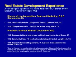 Bills San Diego Projects | PPT | Developmental Sites | Real Estate