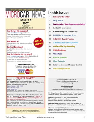 Bill Stankieiwcz Micro Car Issue | PDF