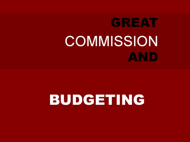 Great Commission Budgeting | PPT