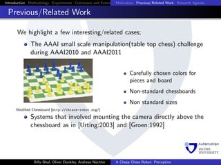 Development of A cheap chess robot: Planning and Perception | PPT