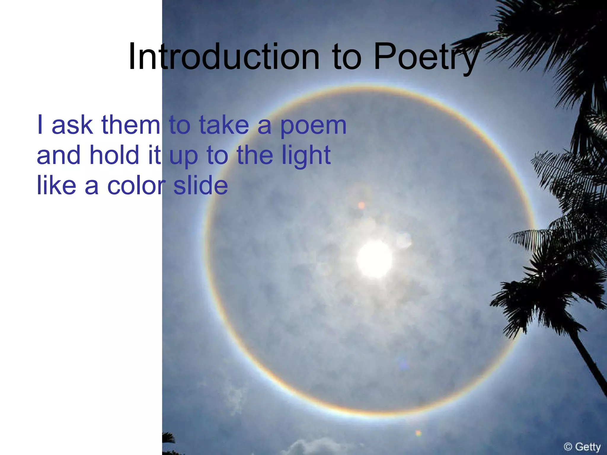 Billy Collins Introduction to Poetry | PPT