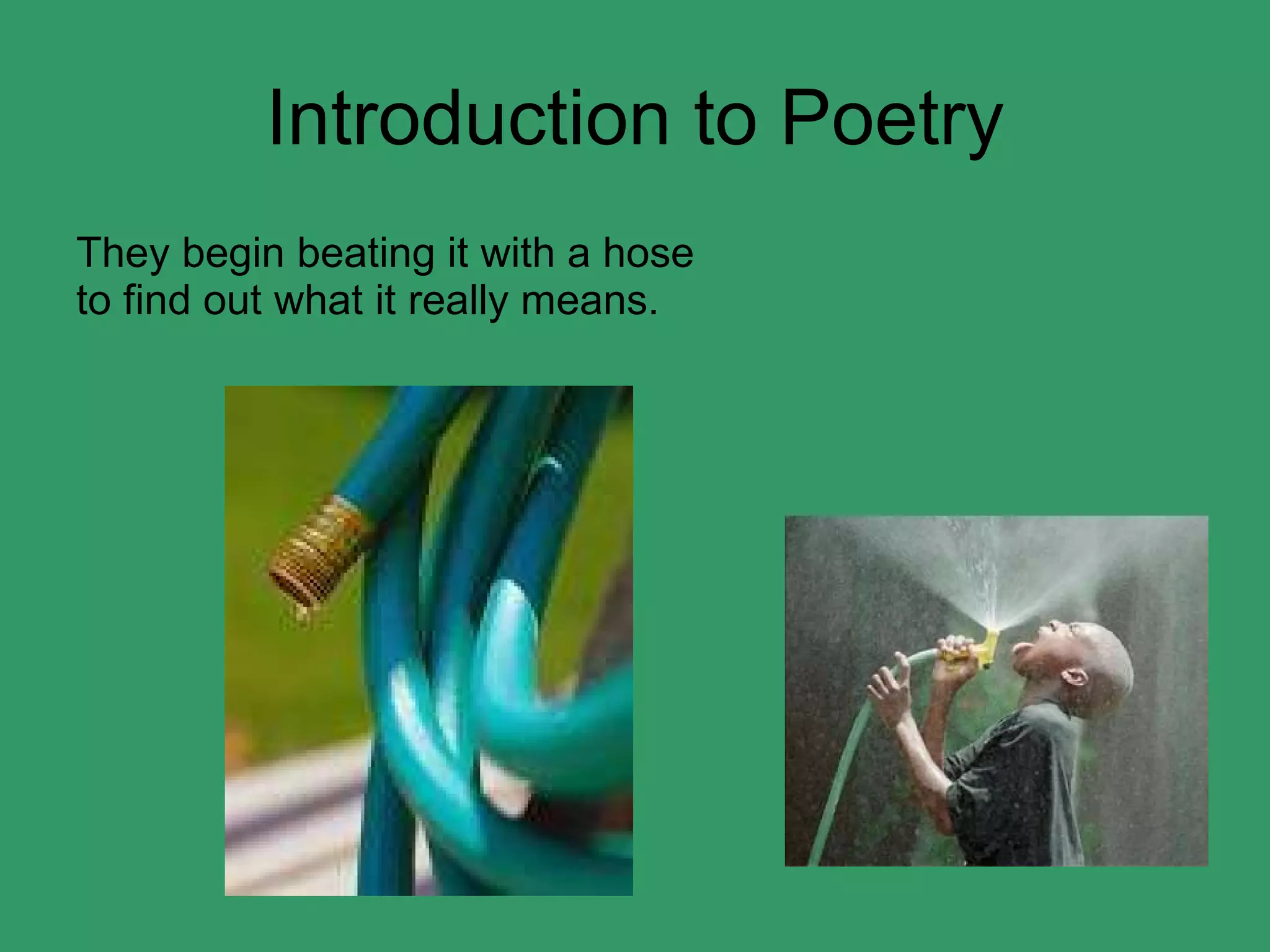 Billy Collins Introduction to Poetry | PPT