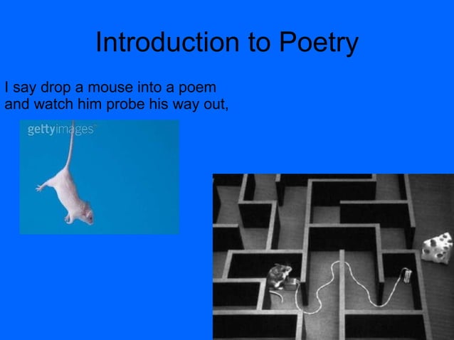 Billy Collins Introduction to Poetry | PPT