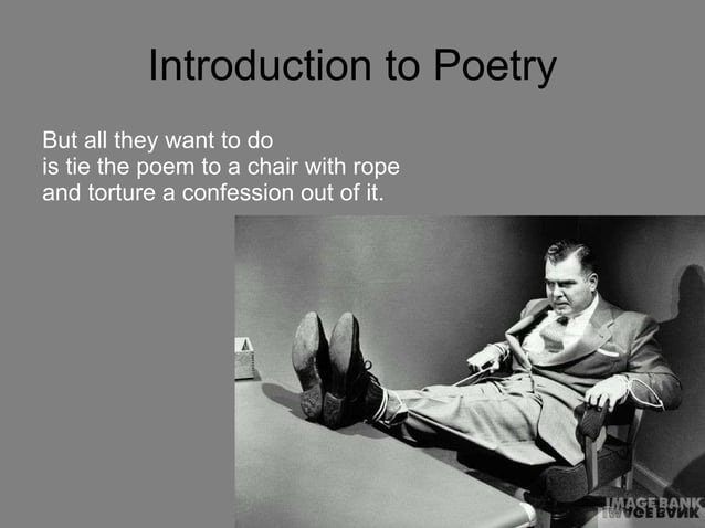 Billy Collins Introduction to Poetry | PPS