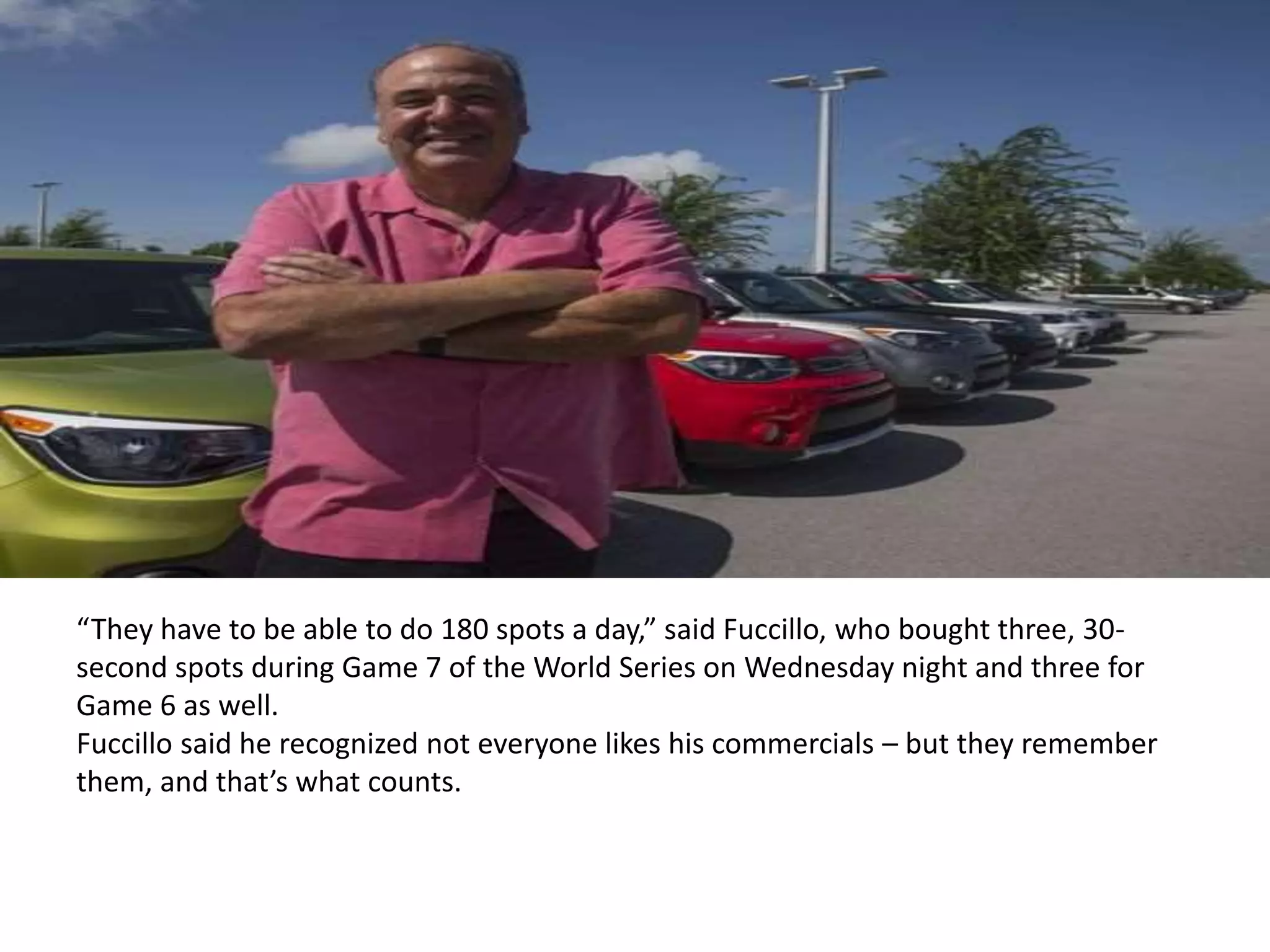 Billy fuccillo launches search for 'next caroline' kia commercial ...
