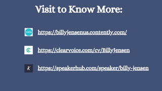 Billy Jensen - A Senior Producer | PPT
