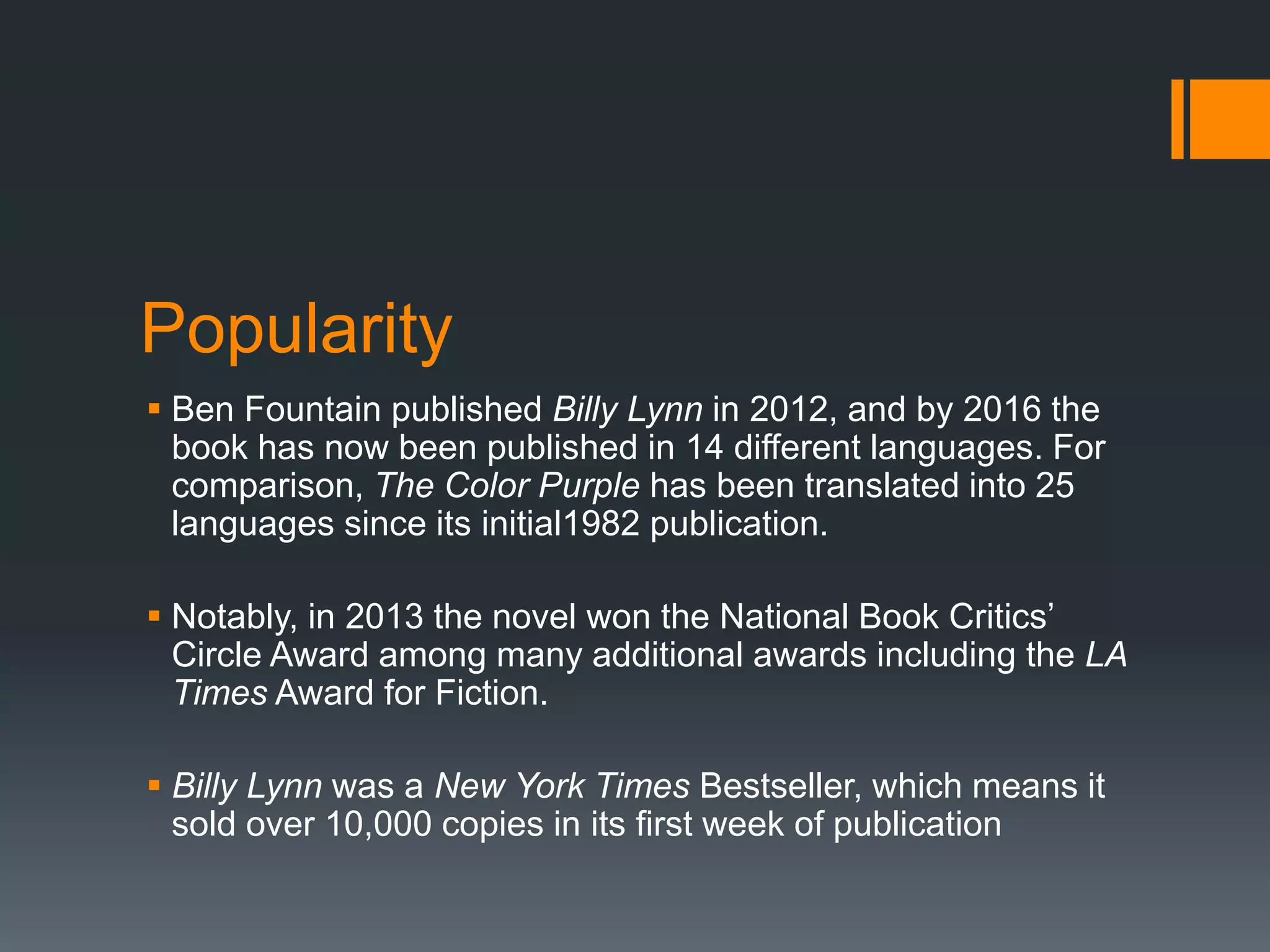 Billy Lynn’s Long Halftime Walk | PPT