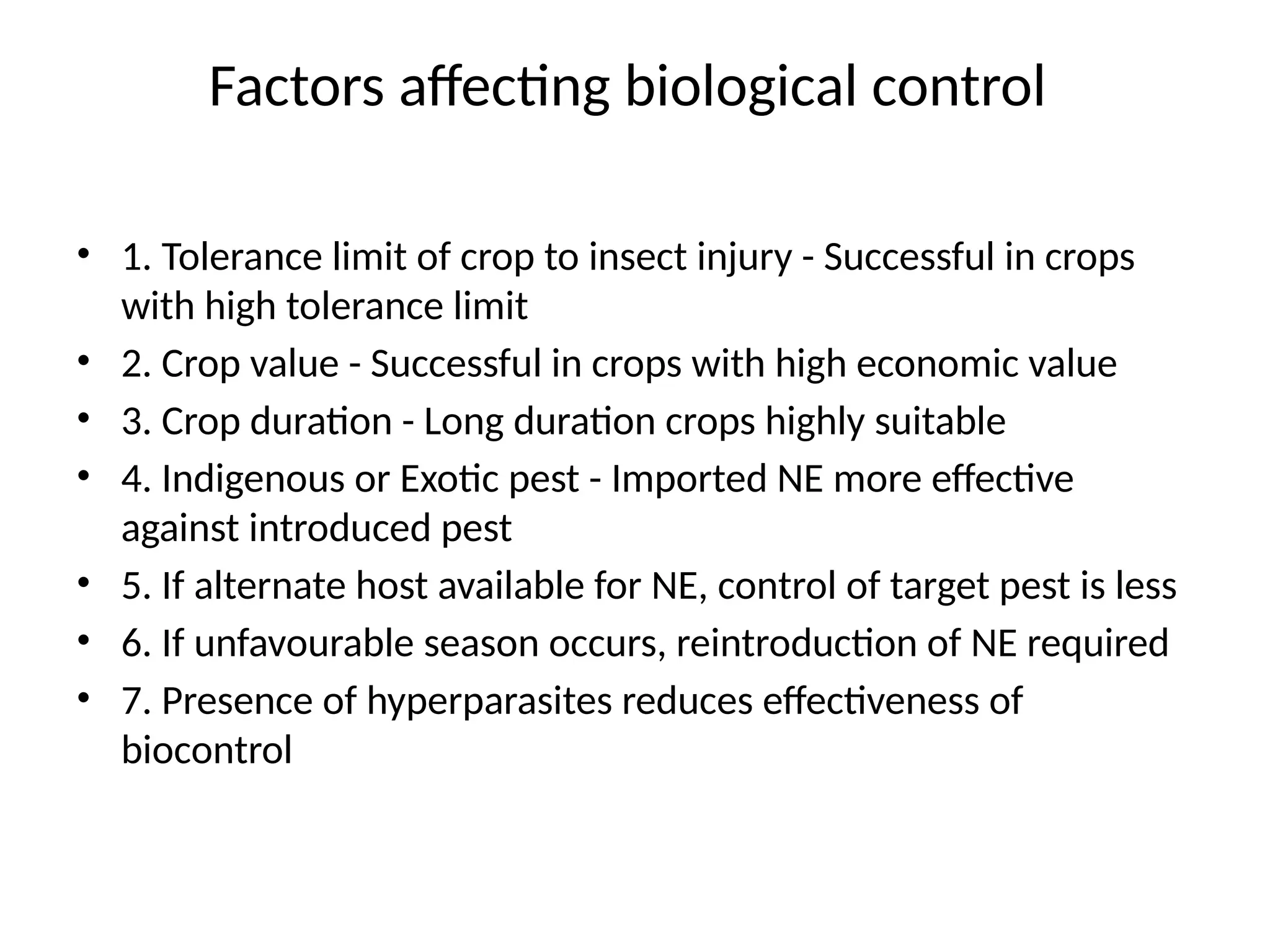 biological control of insect pests and vectors | PPTX