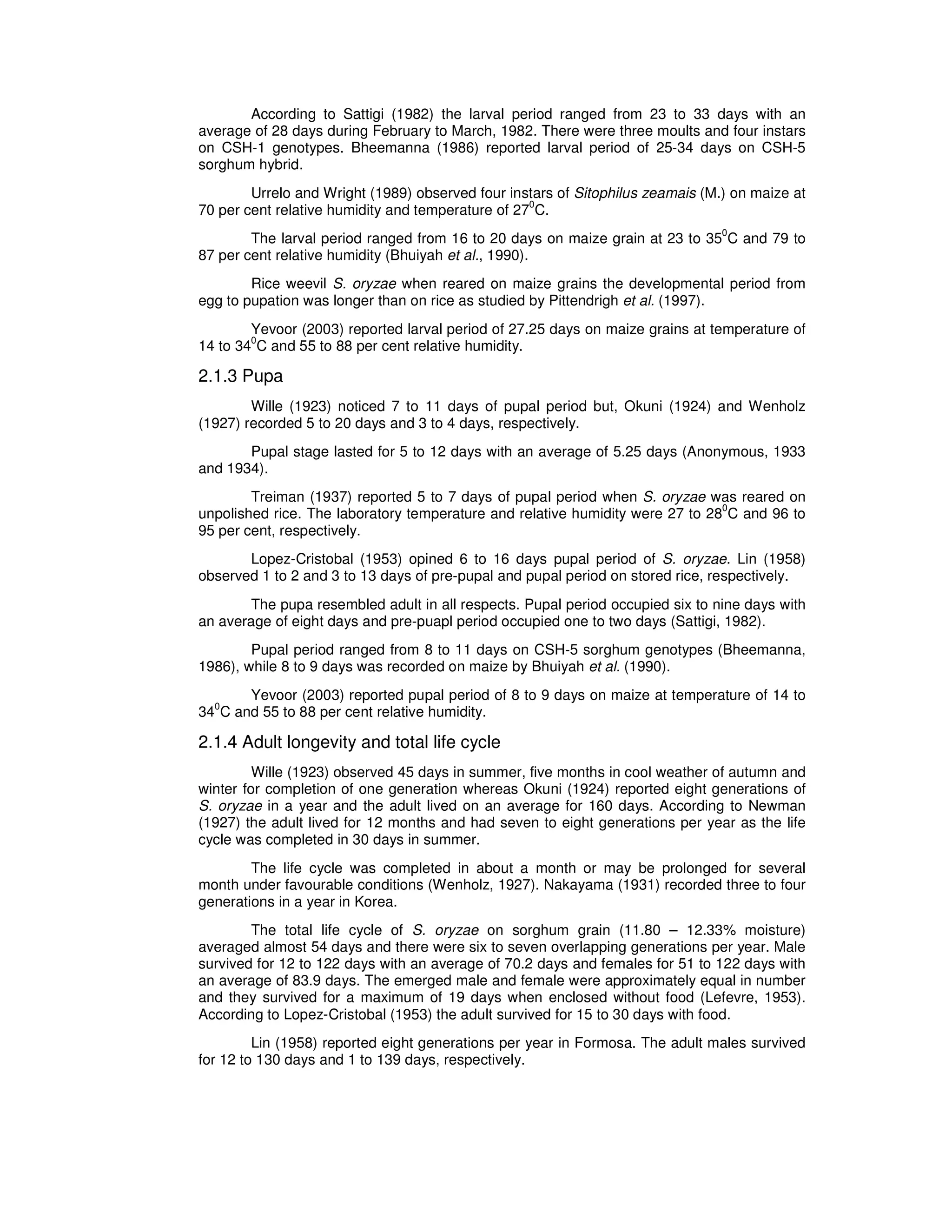 Bilogy and managemnt of rice weevil | PDF