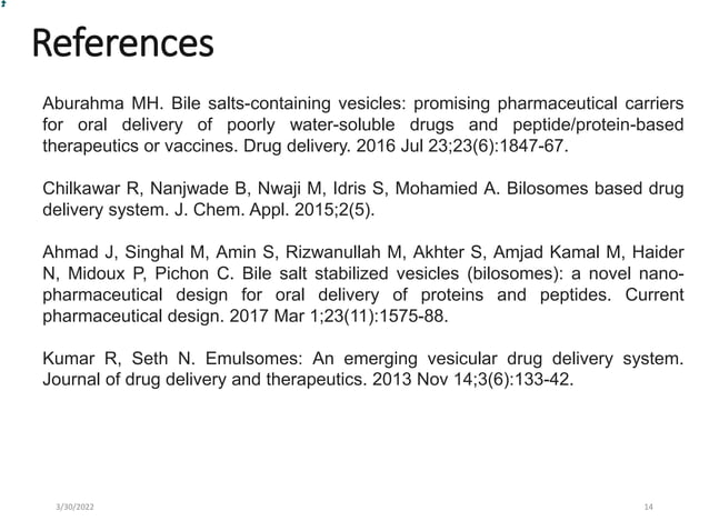 Bilosomes and emulsomes.pptx | Chemistry | Science
