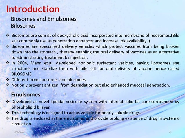 Bilosomes and emulsomes.pptx | Chemistry | Science