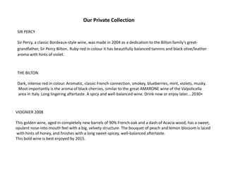 Bilton Wines | PPT