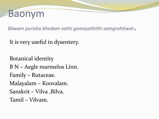 BILWA single drug detailed and simplified explanation | PPTX