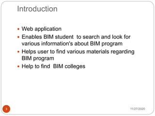 Bim.info summer project Bachelor in information management 6th semester ...