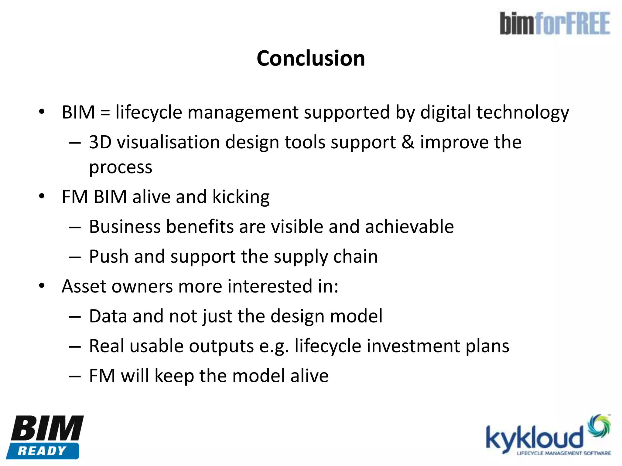 BIM for Lifecycle Asset Management | PPTX