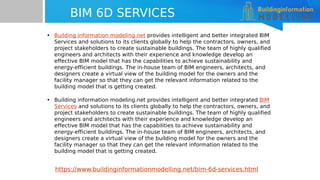 BIM 6D SERVICES - Building Information Modelling | PPT