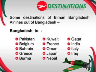 Biman Bangladesh Airlince - JOMNS - BUBT | PPT
