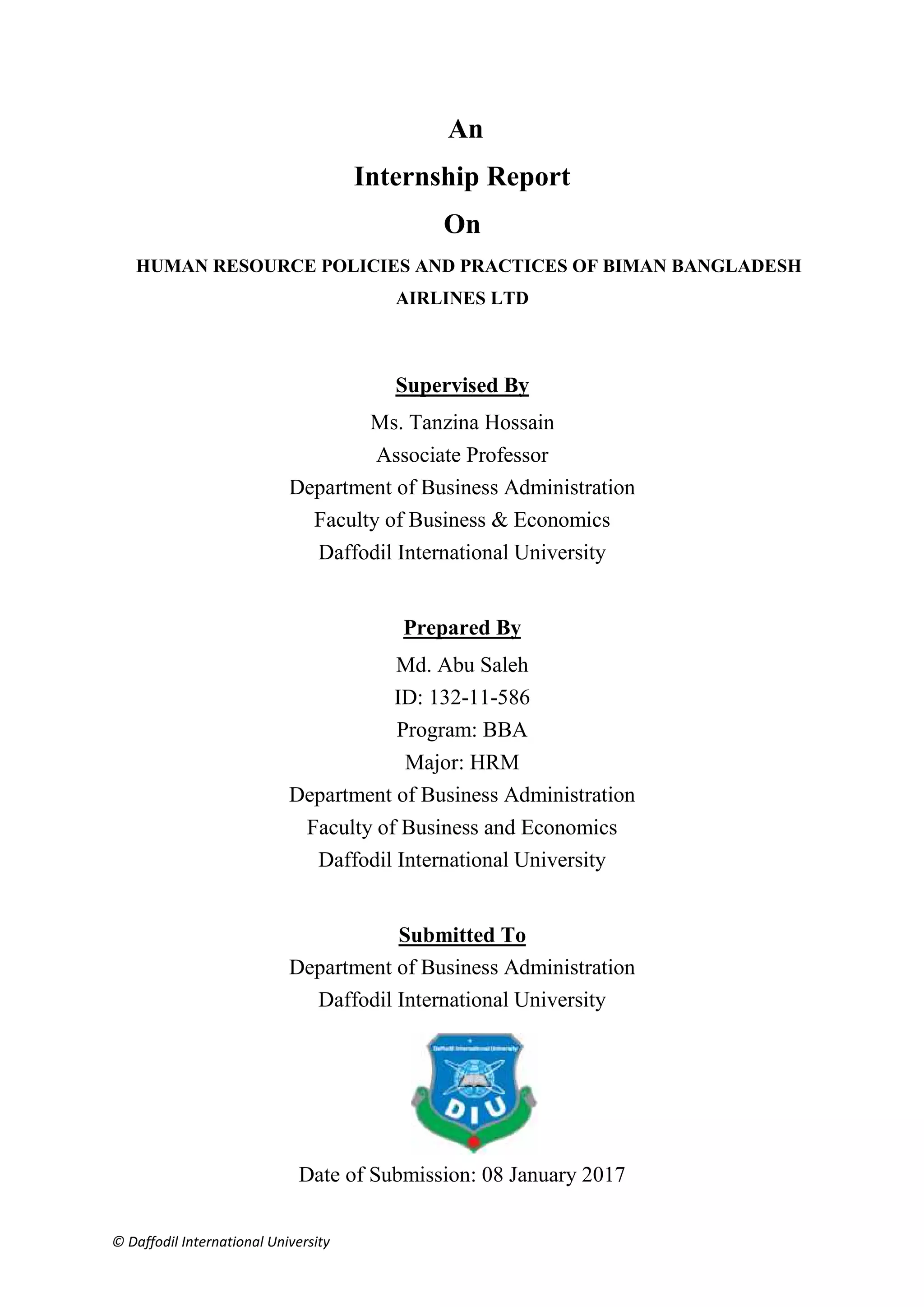 Biman bangladesh airlines report | PDF