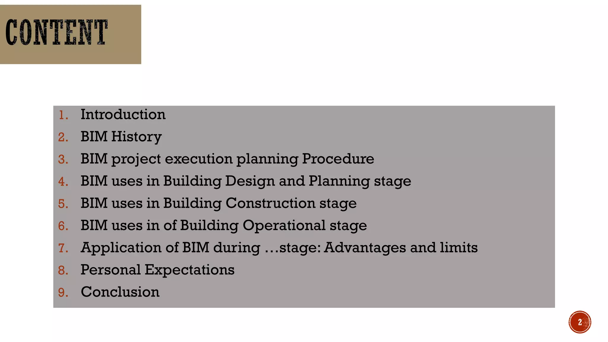 Bim and building life cycle | PPTX