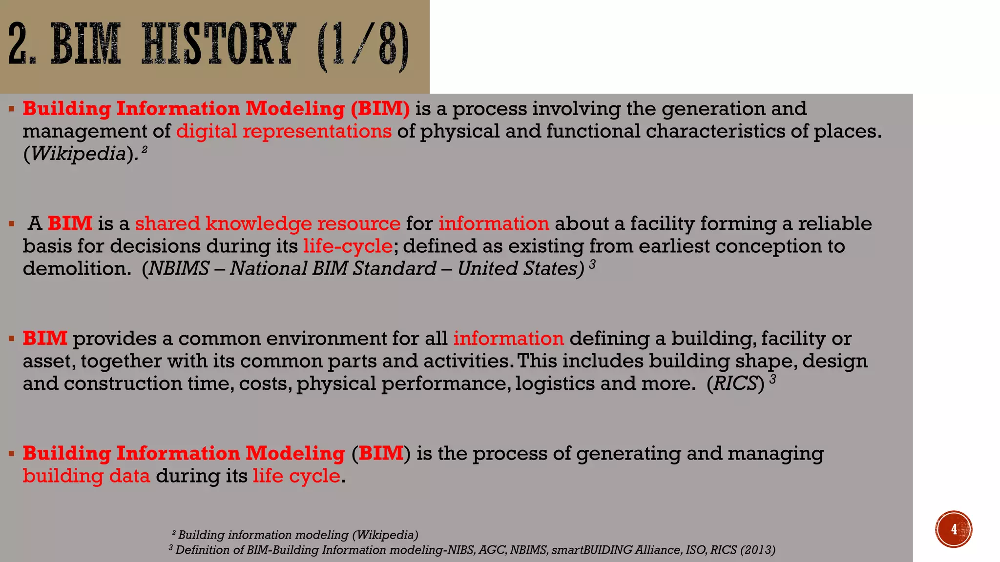 Bim and building life cycle | PPTX