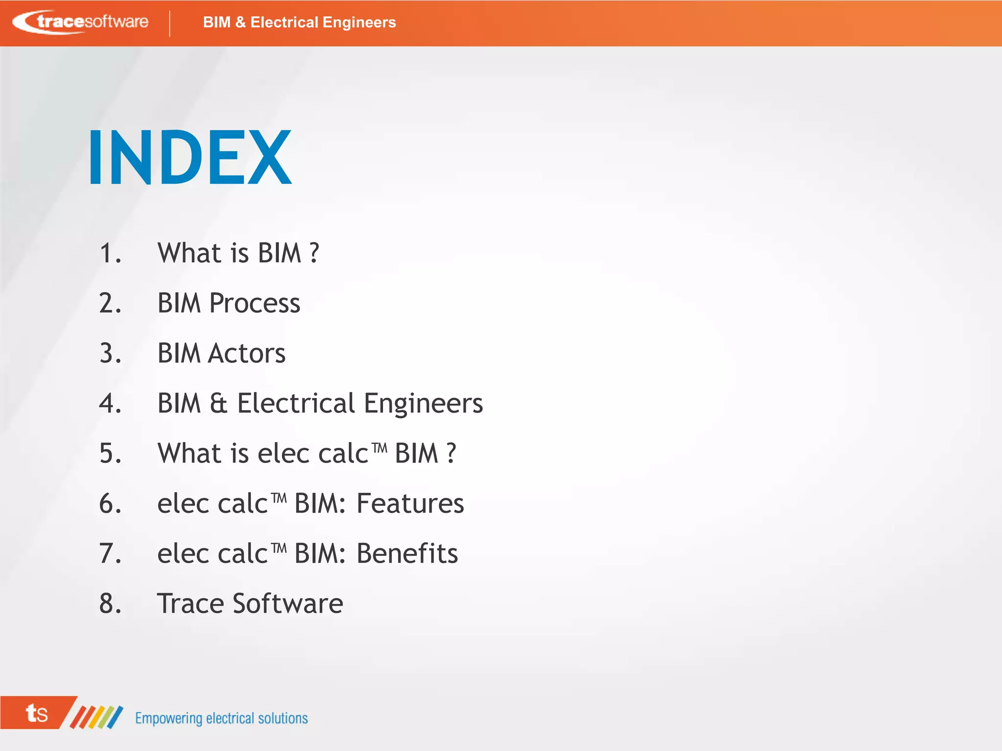BIM and electrical engineers. An insight on elec calc™ BIM | PPTX