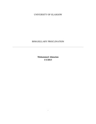 Bimaxillary proclination or protrusion/ for orthodontists by Almuzian | DOC