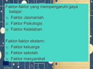 Power Point Gaya Belajar | PPTX