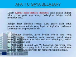 Power Point Gaya Belajar | PPTX