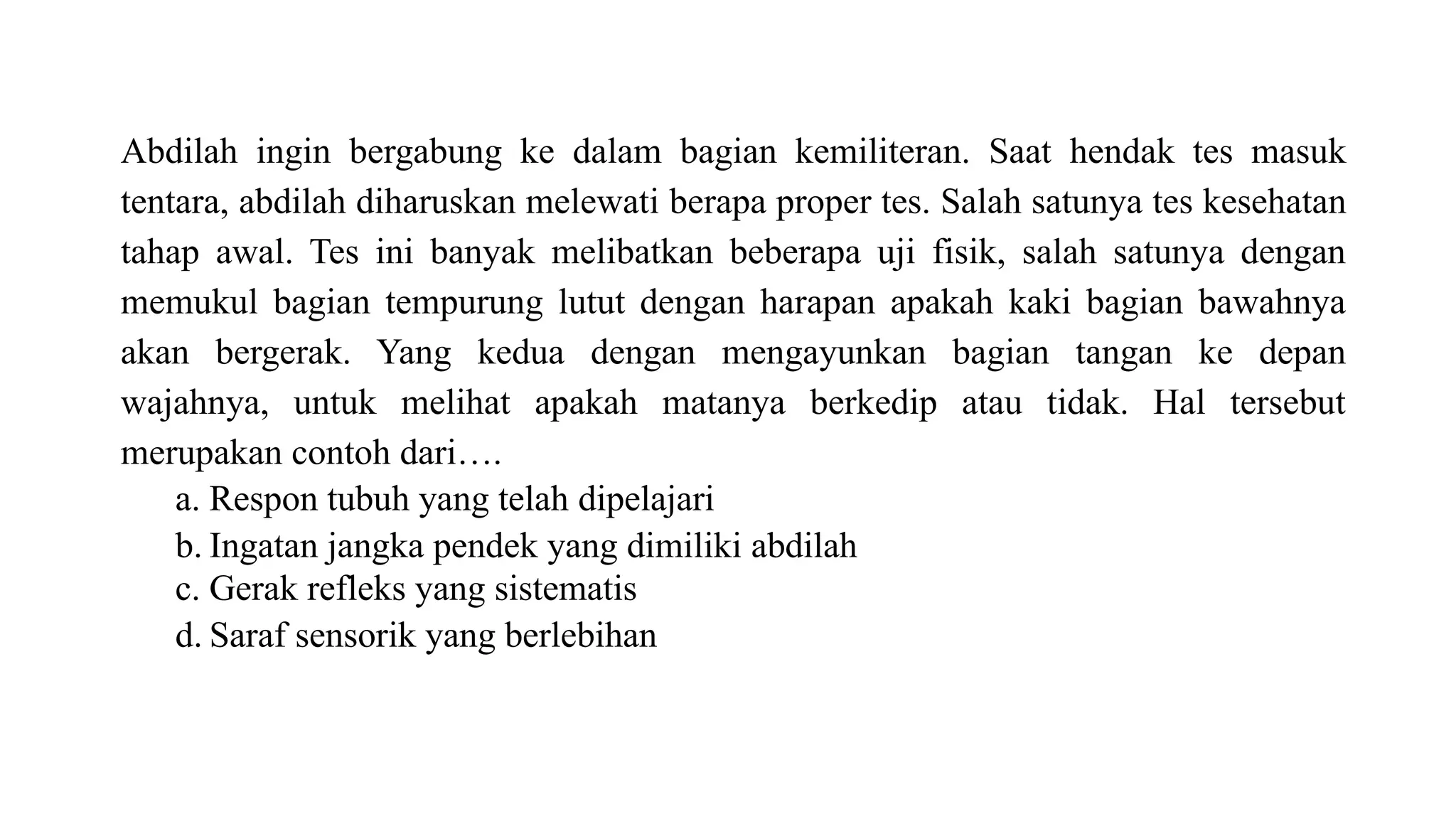 Contoh soal untuk Bimbingan olimpiade Biologi | PPTX