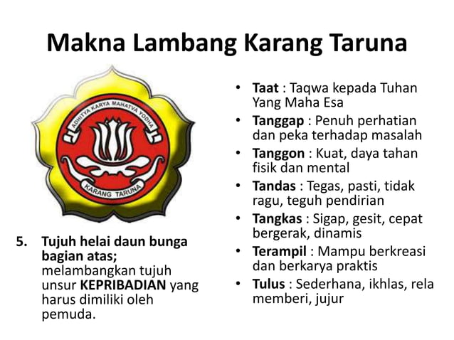 Bimbingan teknis Karang Taruna | PPTX