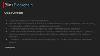 Bim+Blockchain BIM Show Live 2017 | PPTX