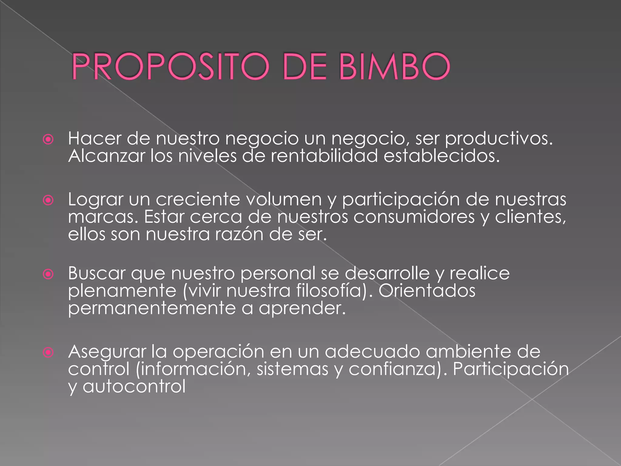 Bimbo diapositivas[1] | PPTX