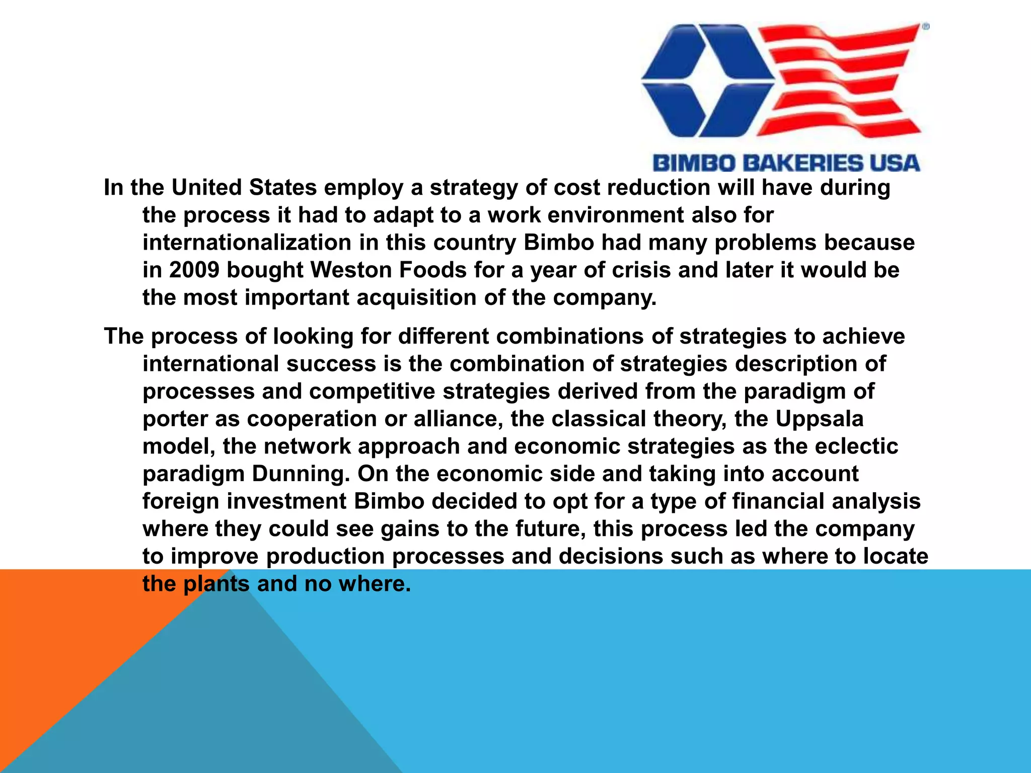 Bimbo internalization process | PPTX