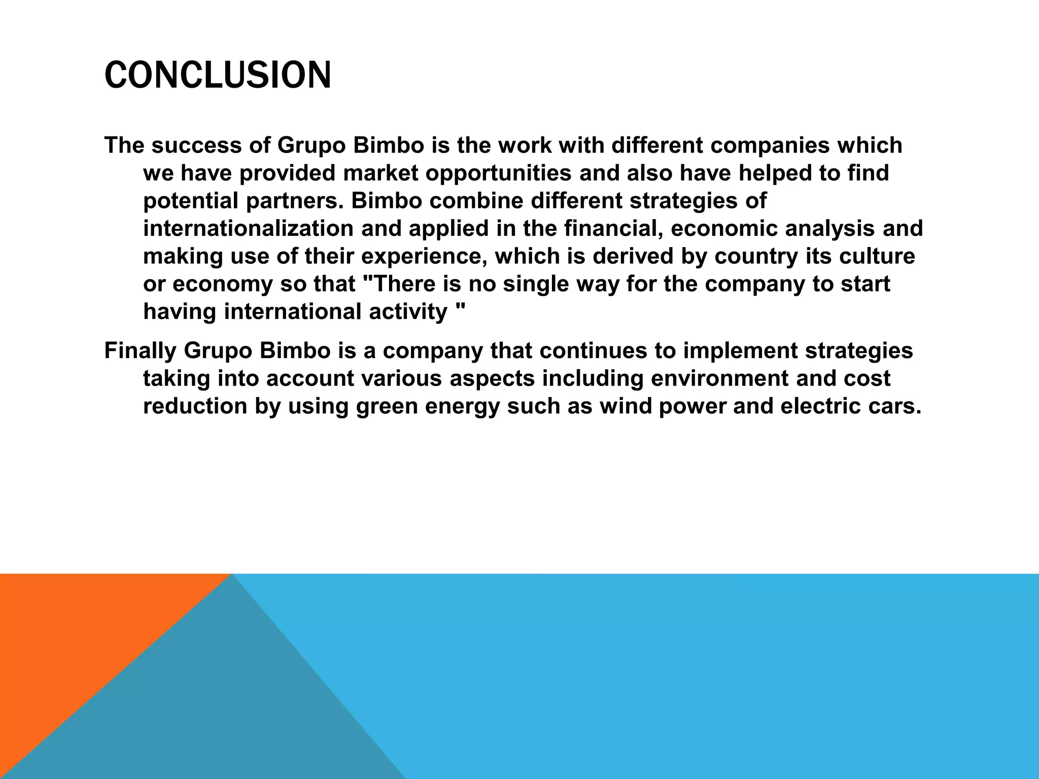 Bimbo internalization process | PPTX