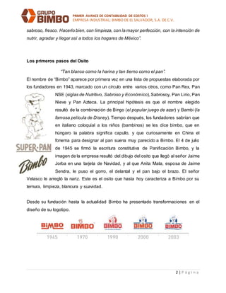 Bimbo primer avance | PDF